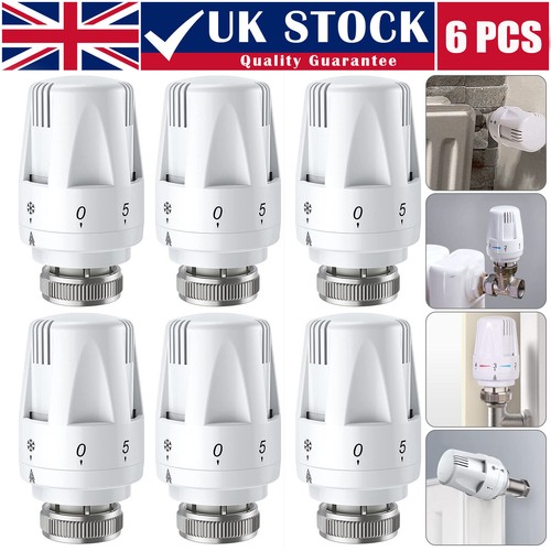 6PCS Thermostat Head TRV Radiator Thermostatic Heater Control Head ...