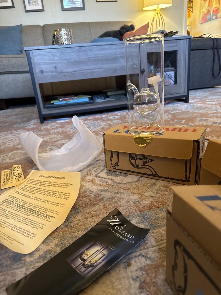 3 Wolfhard Hand Blown Glass Oil Candle Lamp With Base Vintage Clear ...