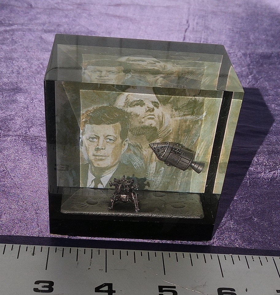 John F. Kennedy Apollo Space Commemorative Paperweight Lucite | eBay
