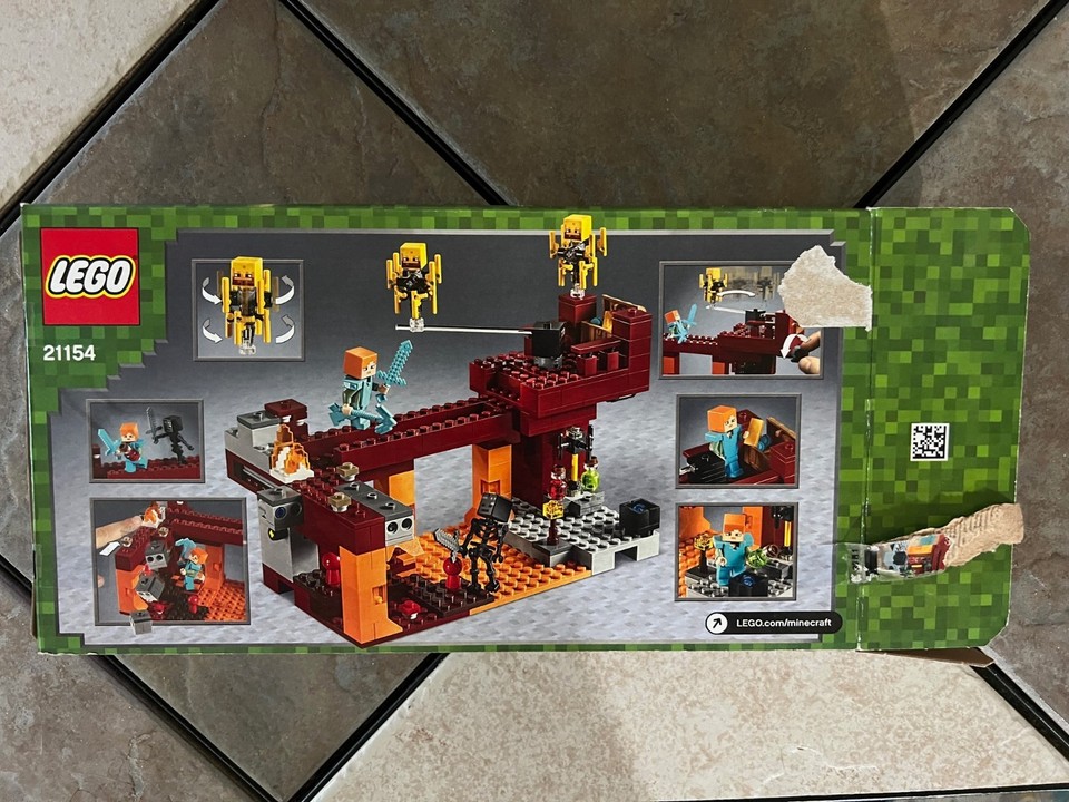 LEGO Minecraft The Blaze Bridge 21154 Partial Set Incomplete Open Box ...