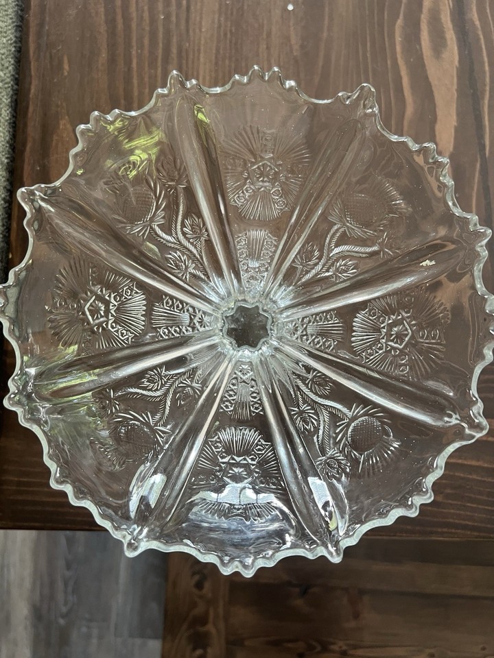 Vintage EAPG Higbee Glass Company Compote in Paneled Thistle or Delta ...