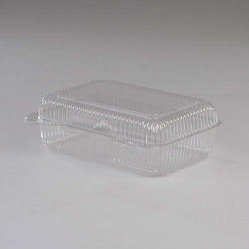 OPS Plastic Food Container Clear (Inside 8.25" L x 5.125" W x 3.125" D ...