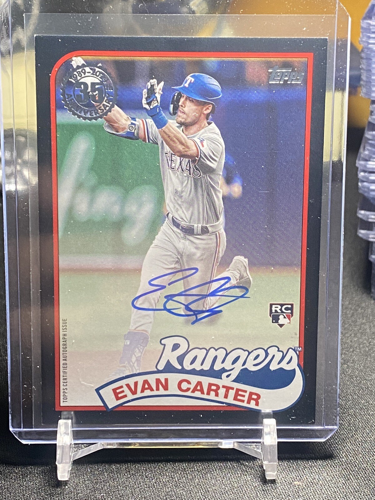 2024 TOPPS SERIES 2 EVAN CARTER BLACK BORDER ROOKIE AUTO 24/199 | eBay