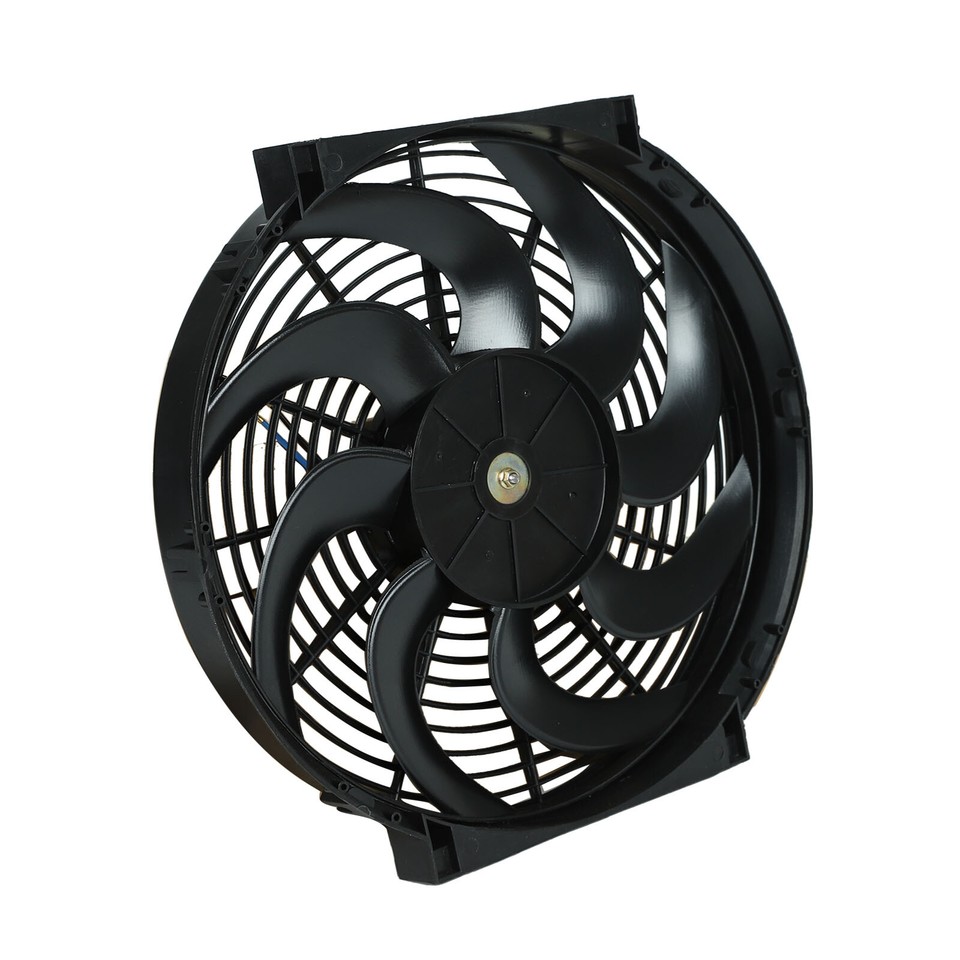 2X 14" Electric Cooling Radiator Fan Probe Ground+Thermostat Switch Kit ...