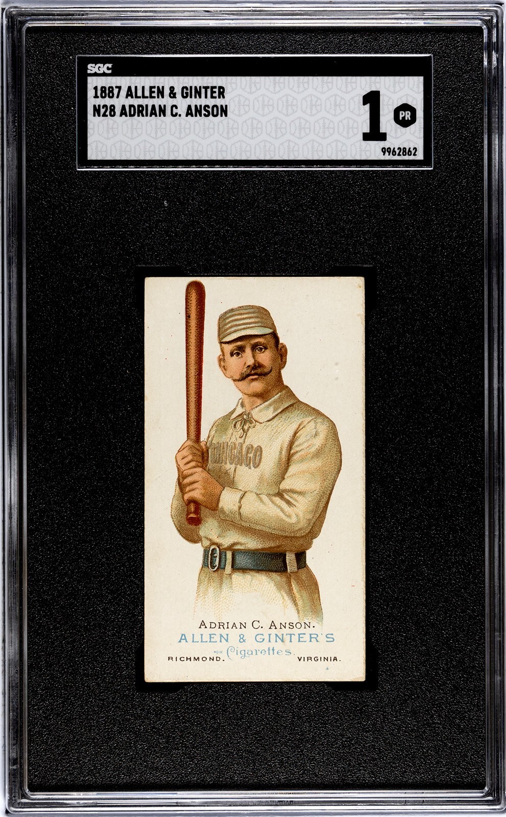 1887 N28 Allen Ginter Adrian Cap Anson Baseball. SGC 1. | eBay