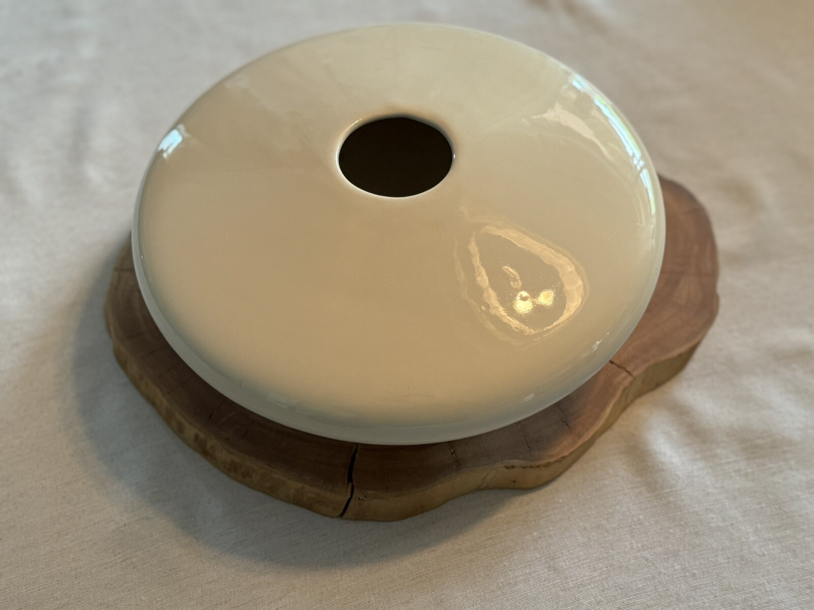 Midcentury Modern Haeger Art Pottery White Ceramic UFO Flying Saucer ...
