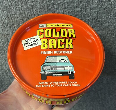 Vintage 1983 Turtle Wax Color Back Finish Restorer Car Polish Flat Can ...