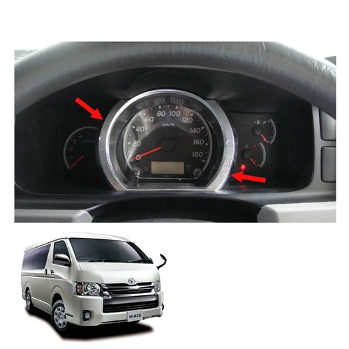 Speed Meter Board Cover Trim Chrome Fits Toyota Hiace Commuter Van 2005 ...
