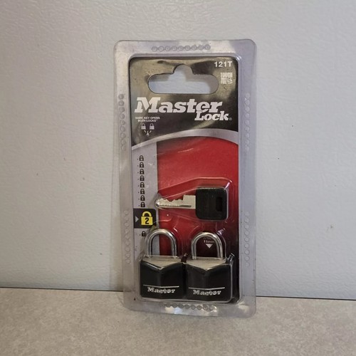 Master Lock 121T Brass Padlocks with Keys 2 Pack - Keyed Alike, Small 1 ...