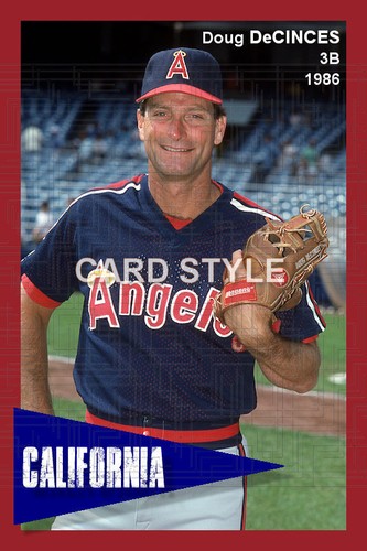 Doug DeCinces - 1986 California Angels - choose a size - color print | eBay