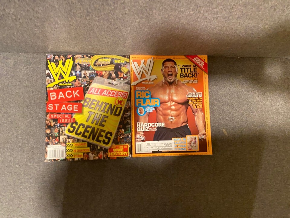 Lot Of 10 Vintage Wrestling Magazines WWE WWF Magazine - Cena, Mysterio ...