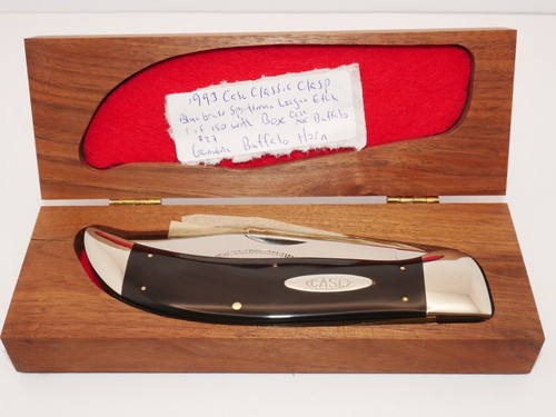 Case Classic BH1072 Clasp Knife 1993 Buffalo Horn Oval Shield 1OF 150 ...