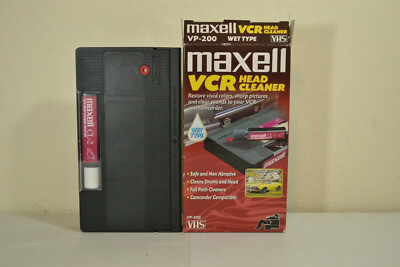 Maxell Premium Video Head Cleaner Wet Type VP-200 VCR VHS | eBay
