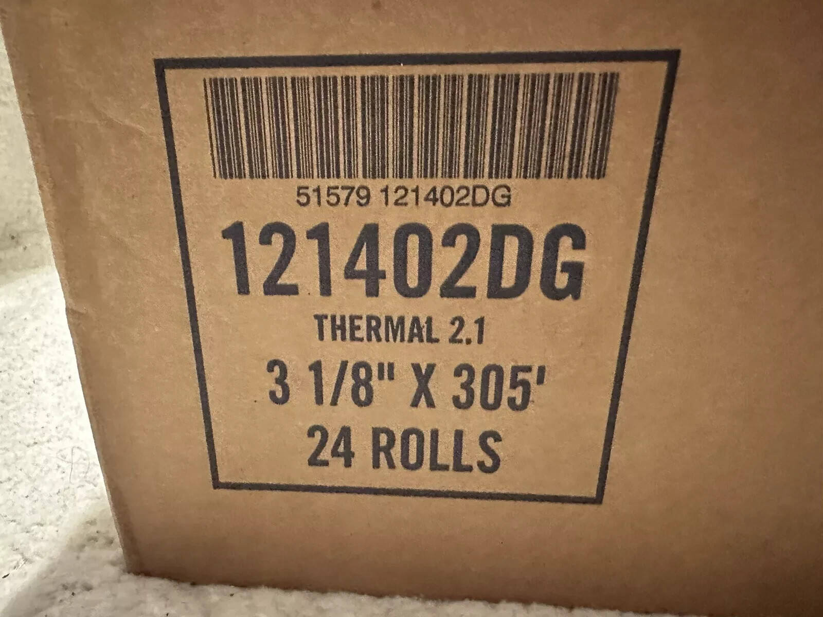 (24 Rolls) IBM Thermal 2.1 Receipt Paper /Tape - 121402DG - 3 1/8 ...
