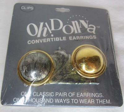 Oh Donna Convertible Round Medallion Gold Clad Clip On Earrings Add ...