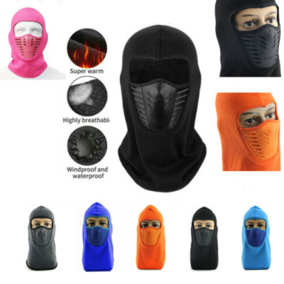 Men Women Balaclava FULL FACE Mask With Wind Hat Cap Headwear Washable ...