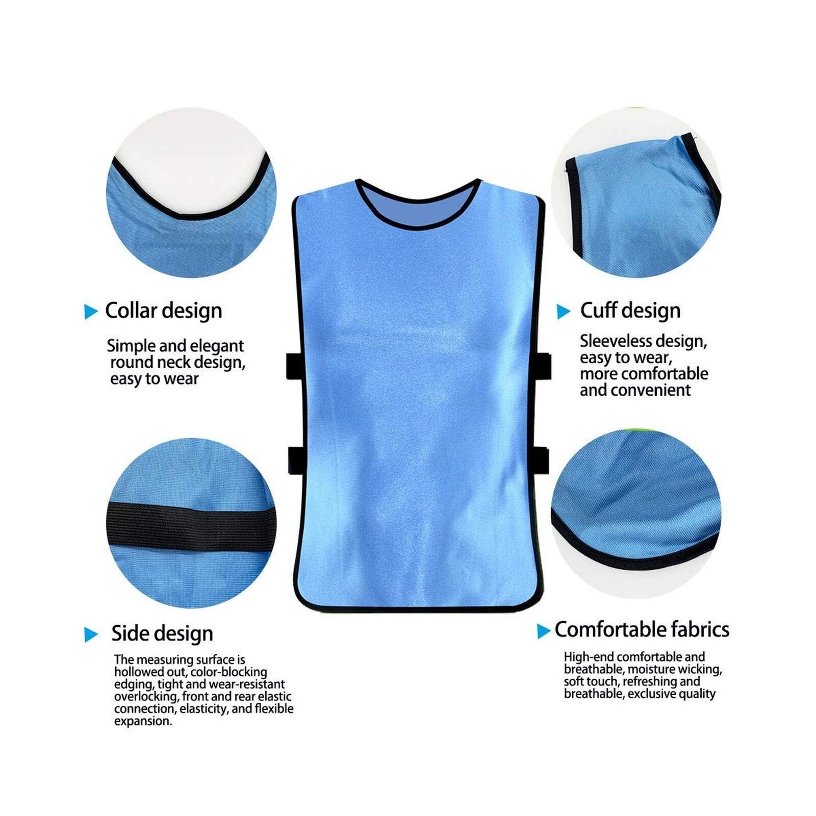 Sports Training Bibs Vests Top Soccer Basketball Cricket Rugby Football ...