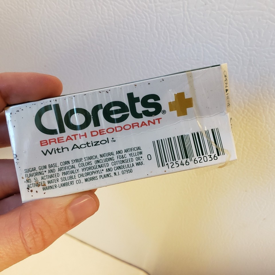Vintage 1980s Chewing Gum Box 80s Clorets Breath Deodorant Actizol ...