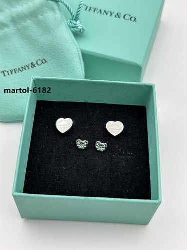 Tiffany & Co. Silver Mini Heart Stud Earrings | eBay
