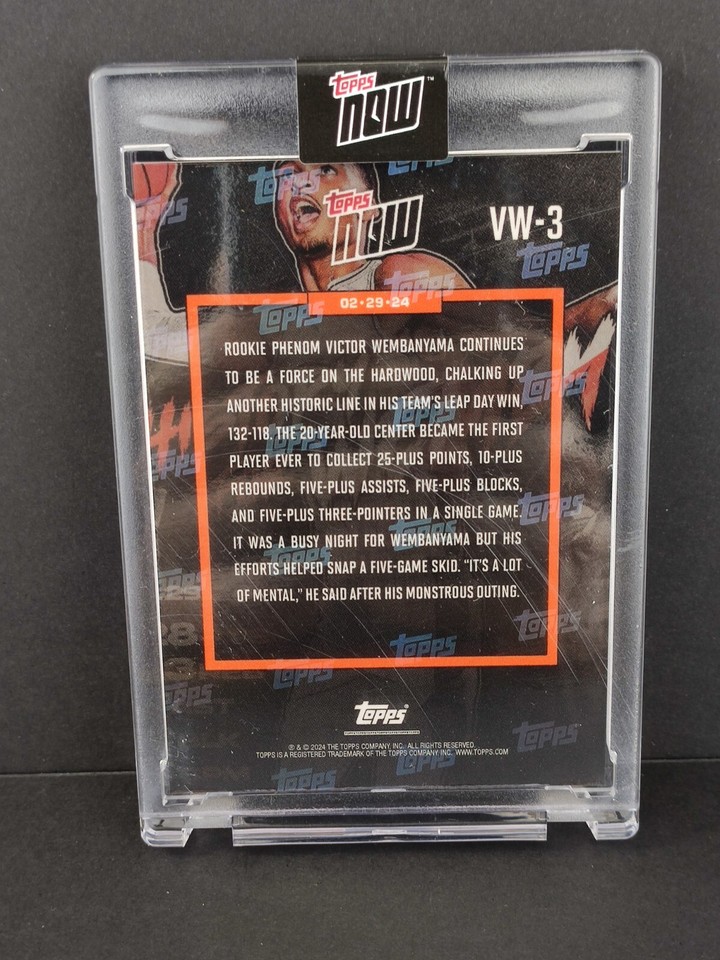 2024 Topps Now Victor Wembanyama History Of Wemby VW-3 Rookie OPENED | eBay