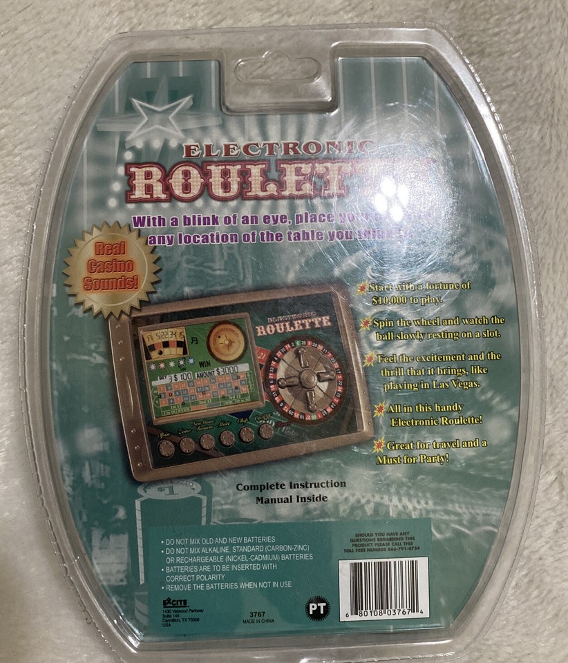 NEW IN PACKAGE Excite Electronic Handheld Roulette Game Realistic ...