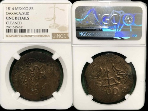 1814 MEXICO 8R OAXACA/SUD NGC UNC DETAILS BEAUTIFUL | eBay