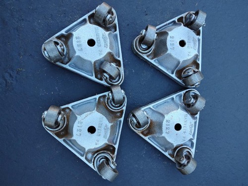 NEW! Cast Iron Triangular Cup Dolly Semi Steel Wheels - 450 Lb ...