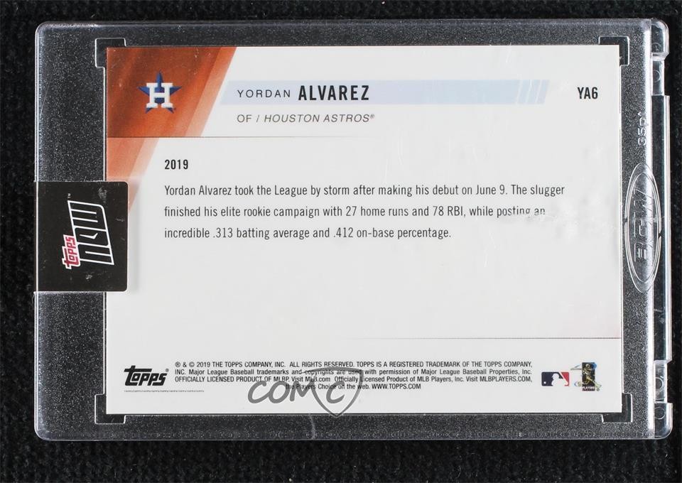 2019 Topps Now Yordan Alvarez Gold /5 Yordan Alvarez #YA6 | eBay