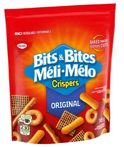 Crispers Bits & Bites Original Snack and Cracker Mix, 145g | eBay