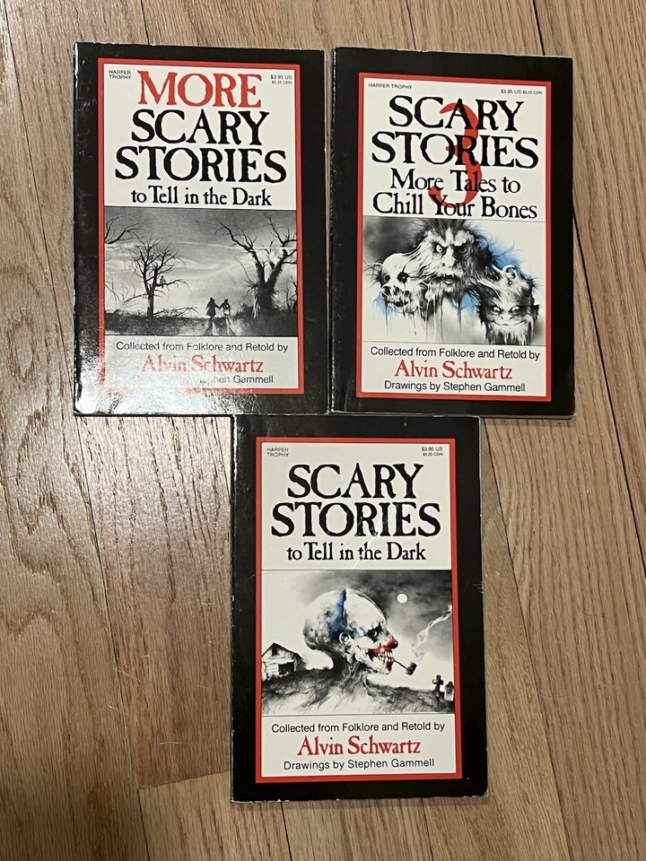 Scary Stories To Tell In the Dark by Alvin Schwartz Treasury 3 Book Box ...
