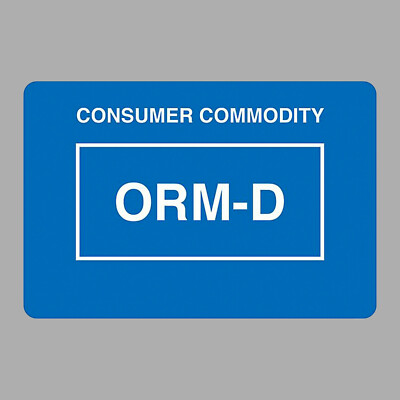 2-1/4" ORM-D CONSUMER COMMODITY Decal DOT Transportation Hazard Sticker ...