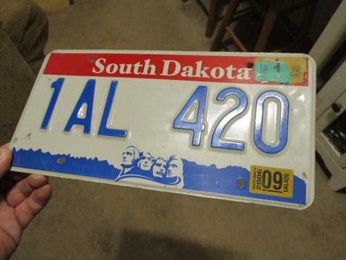 A++ 2009 SOUTH DAKOTA VANITY LICENSE PLATE # 1 AL 420 WEED POT BUD ...