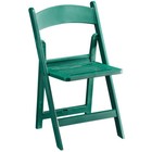 (50 PACK) Green Resin Wedding Folding Chair with Slatted Seat | eBay