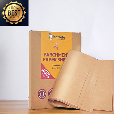 200Pcs 12X16 in Unbleached Parchment Paper for Baking, Precut Parchment ...