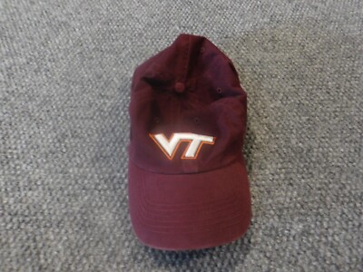 Virginia Tech Hokies Mens hat cap Medium 47 Brand burgundy logo NCAA | eBay