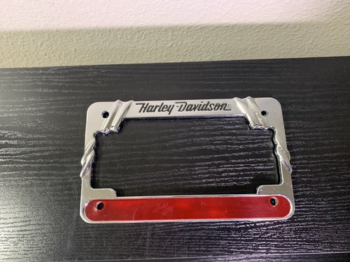 HARLEY DAVIDSON Chrome Classic Motorcycle License Plate Frame with ...