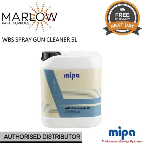 MIPA WBS WATERBASED SPRAY GUN CLEANER - CLEANING AGENT BASECOAT 5LTR ...