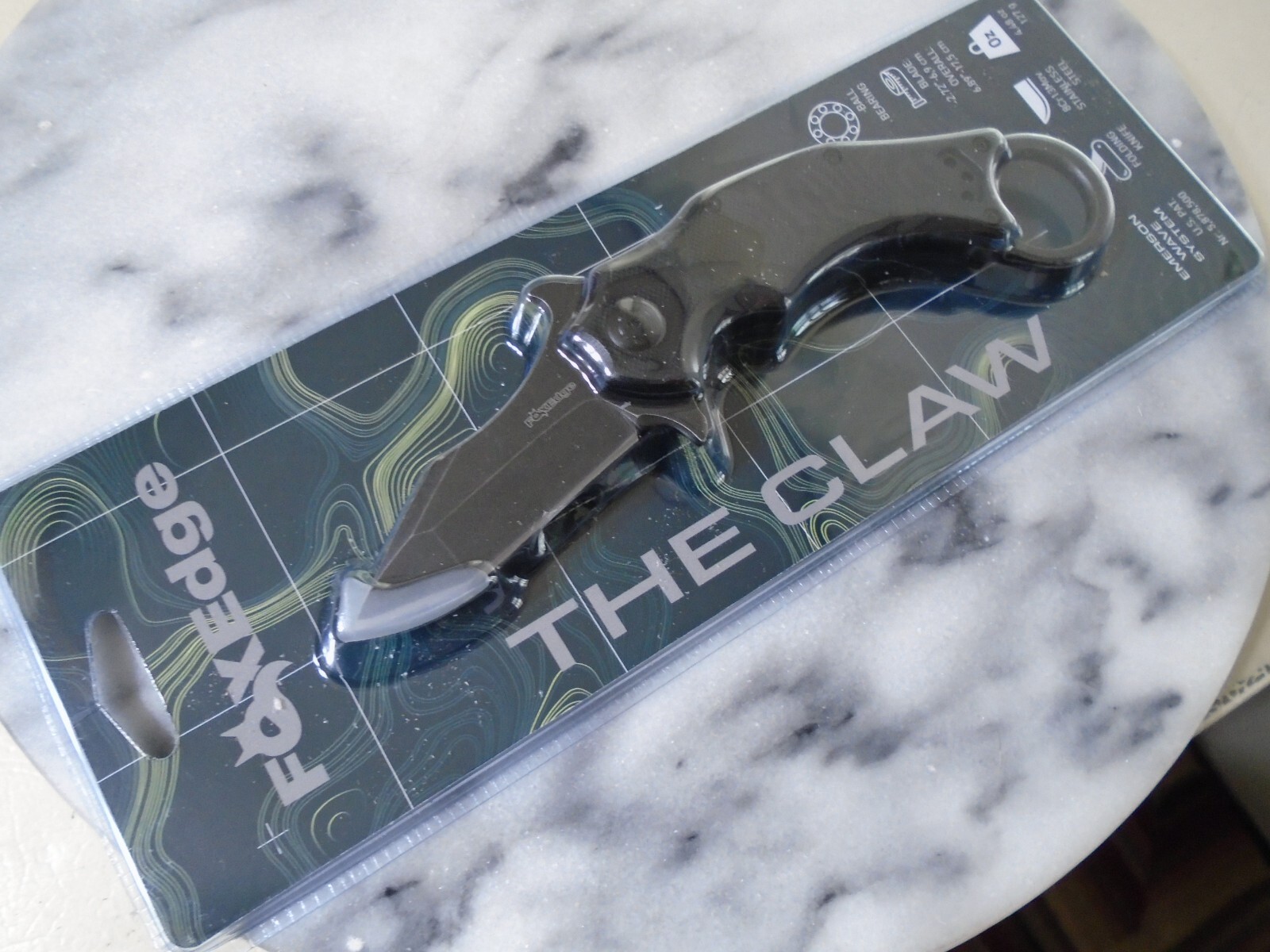 Fox Edge Emerson Wave Ball Bearing Pivot Pocket Knife Tanto Karambit FE ...