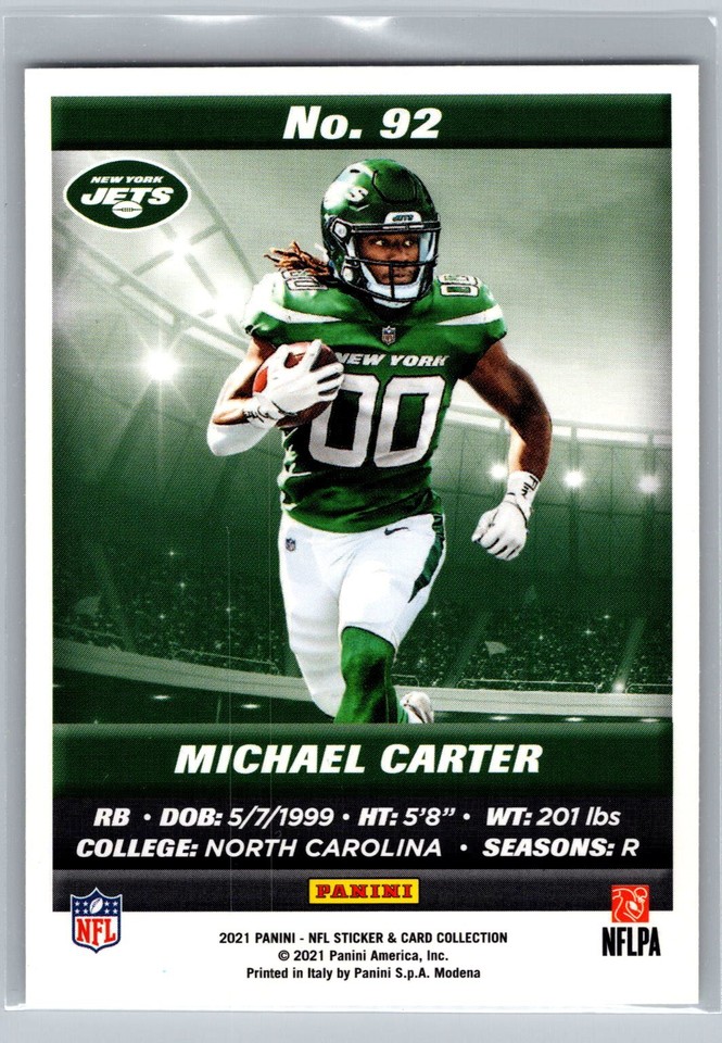 2021 Panini Stickers #92 Michael Carter Cards NrMt-Mint | eBay
