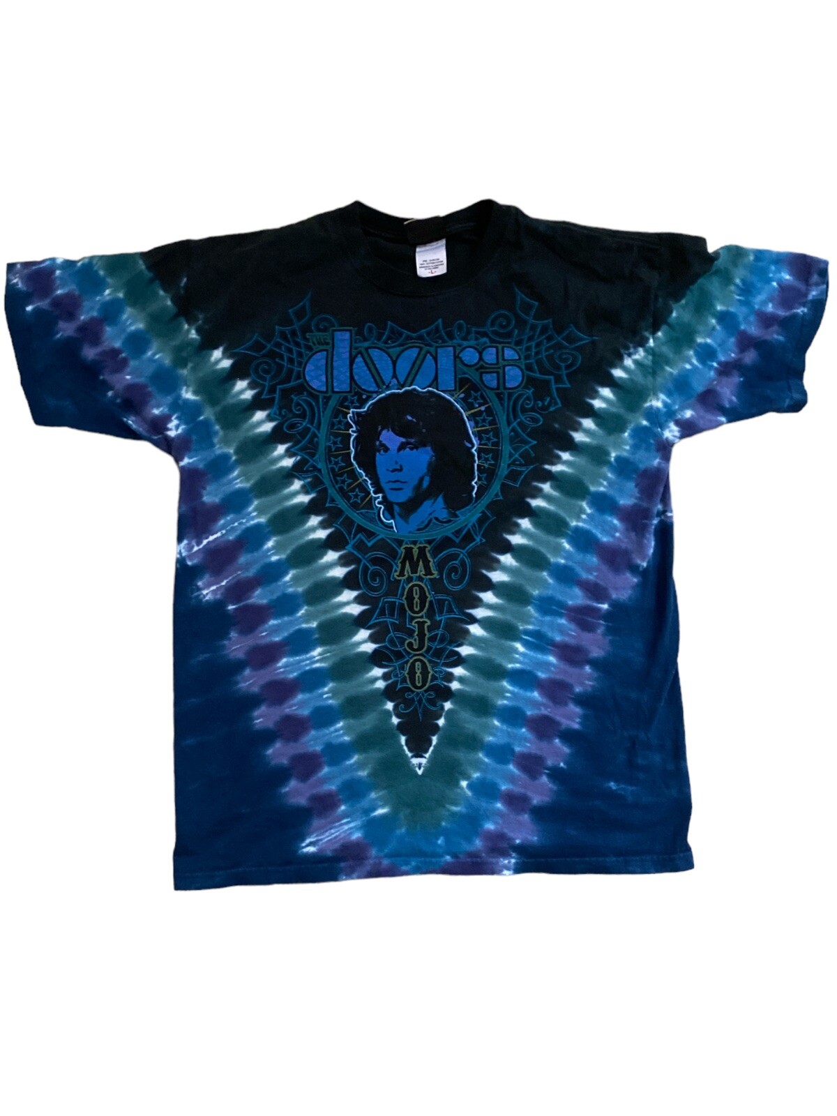 Vintage The Doors Jim Morrison Liquid Blue Tie Dye T-… - Gem
