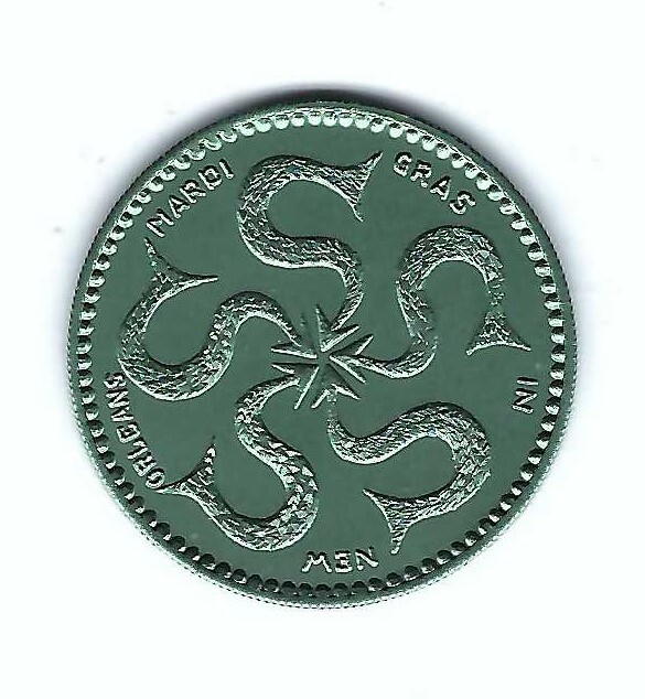 VINTAGE KREWE OF SATAN DEVIL SNAKES DOUBLOON COIN TOKEN MEDAL GREEN | eBay
