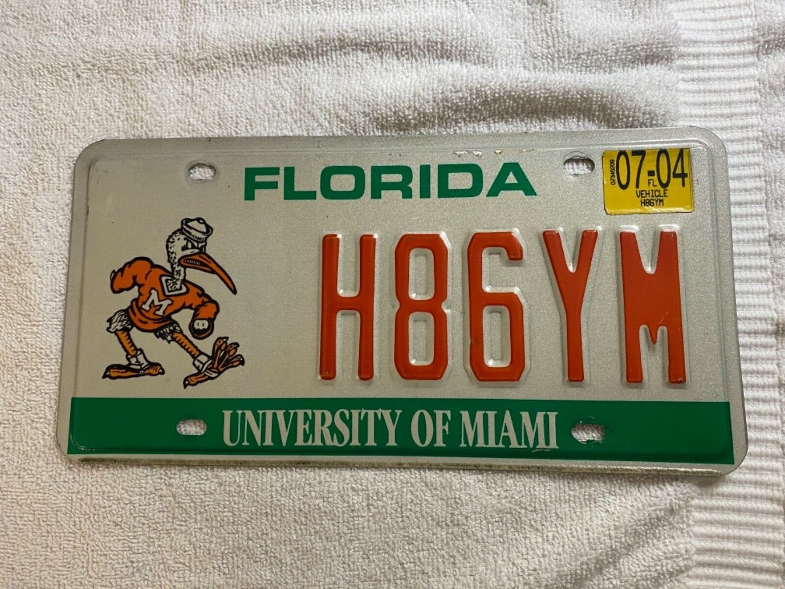 Florida University of Miami License Plate | eBay