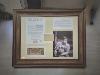 1936 BABE RUTH Auto Autograph PSA Authentication New York Yankees 1/1 ...