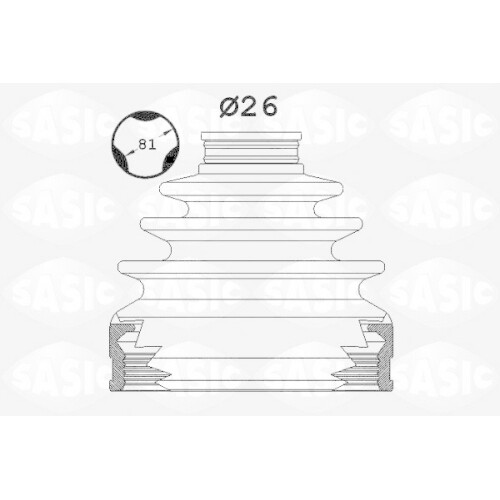 SASIC Jeu de joints-soufflets, arbre de commande pour CITROËN ...