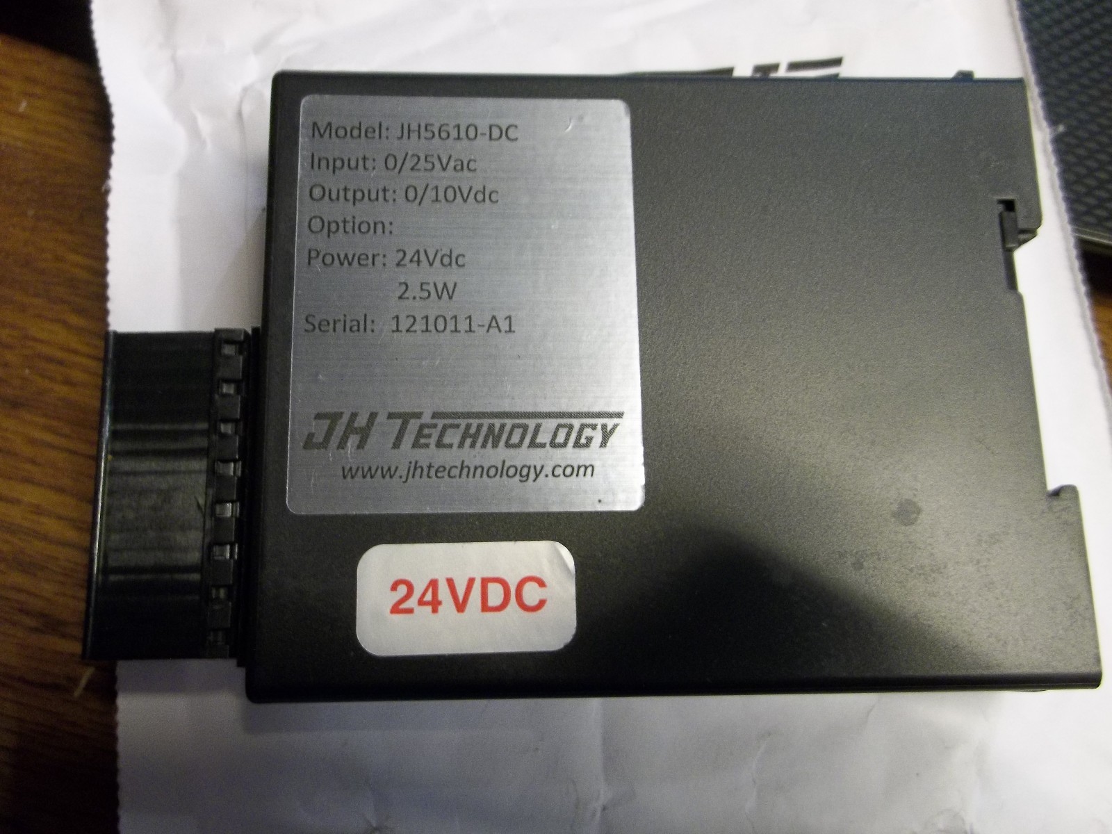 JH TECHNOLOGIES JH5610-DC 0/25VAC 0/10VDC 24VDC 2.5W DIN RAIL ...