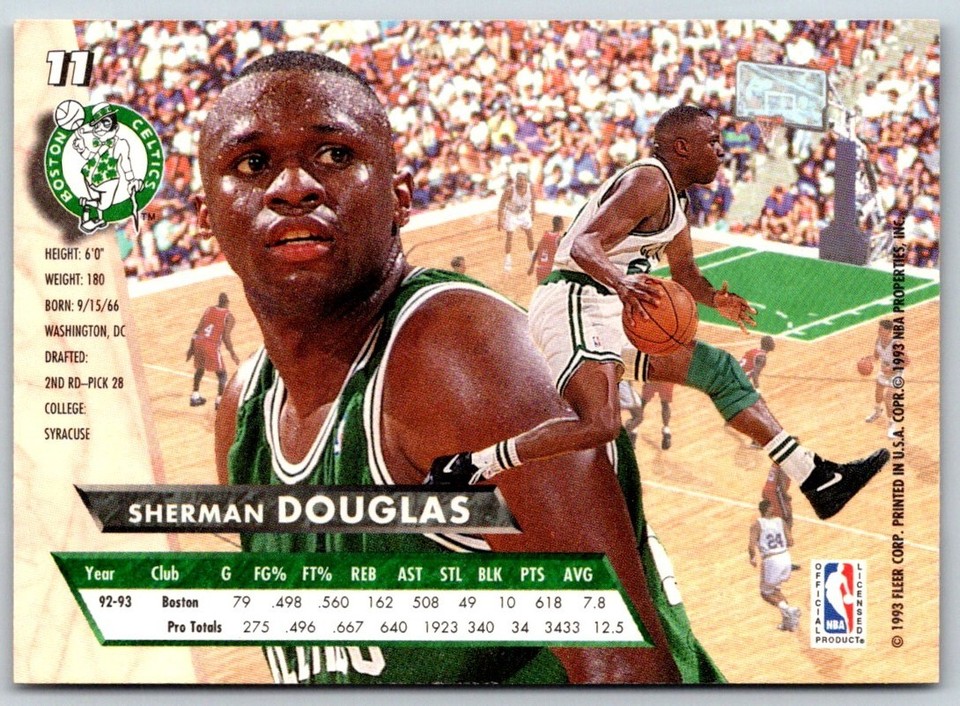 1993 Ultra Sherman Douglas #11 Boston Celtics Basketball Card | eBay