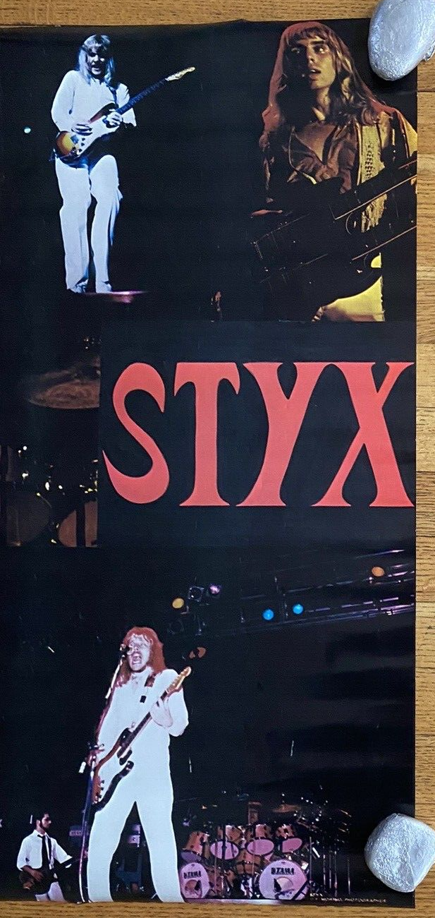 Rare Latino Production 1980's Original STYX Live Poster Tommy Shaw 20 ...