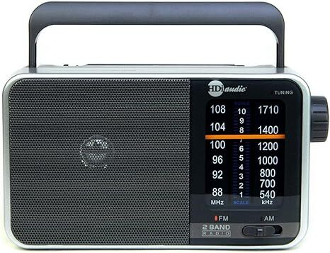 HDi Audio Home Vintage Portable AM/FM Desktop Radio Battery Operated or ...