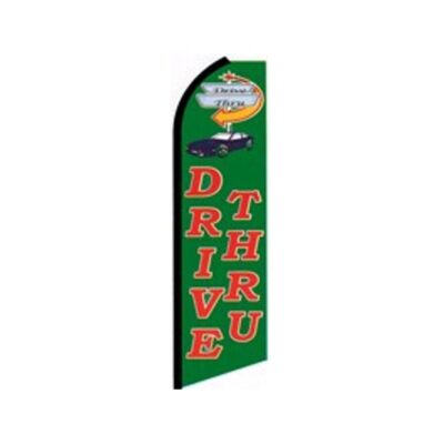 Drive Thru Swooper Flutter Feather Flag | 3ft W x 11.5ft Tall | eBay