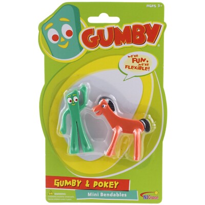 Gumby and Pokey Horse Bendable Poseable Flexible Toy Mini Figures Set ...